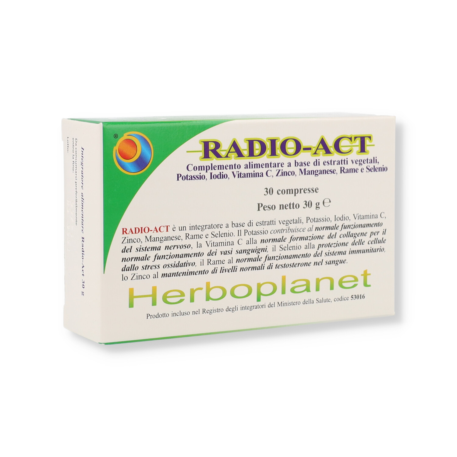 RADIO ACT 30G 30 COMPRESSE, herboplanet srl | Benestore