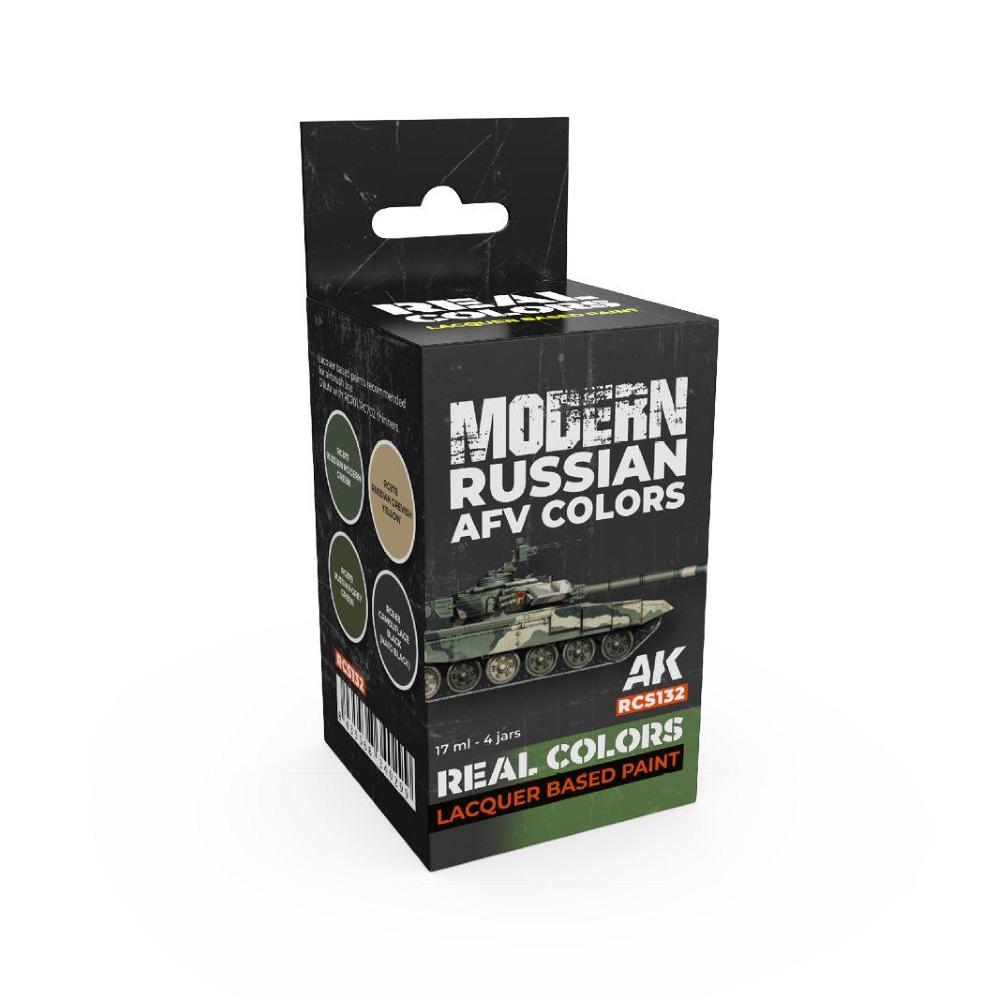 AK INTERACTIVE: Real Colors Modern Russian AFV Colors SET | Steel Models