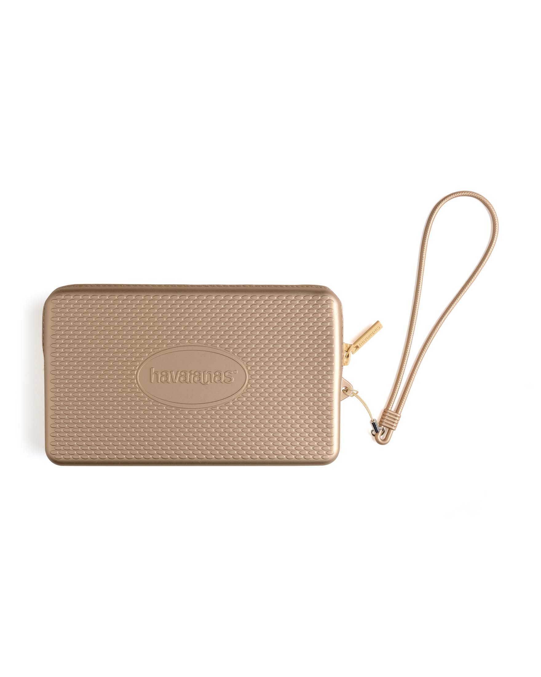 Mini Bag Plus Havaianas color champagne metallizzata a lavorazione ...