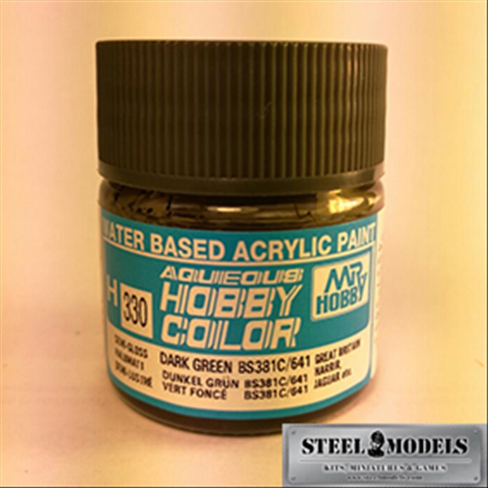 Mr Hobby -Gunze Aqueous Hobby Colors (10 ml) Dark Green BS381C/641 ...
