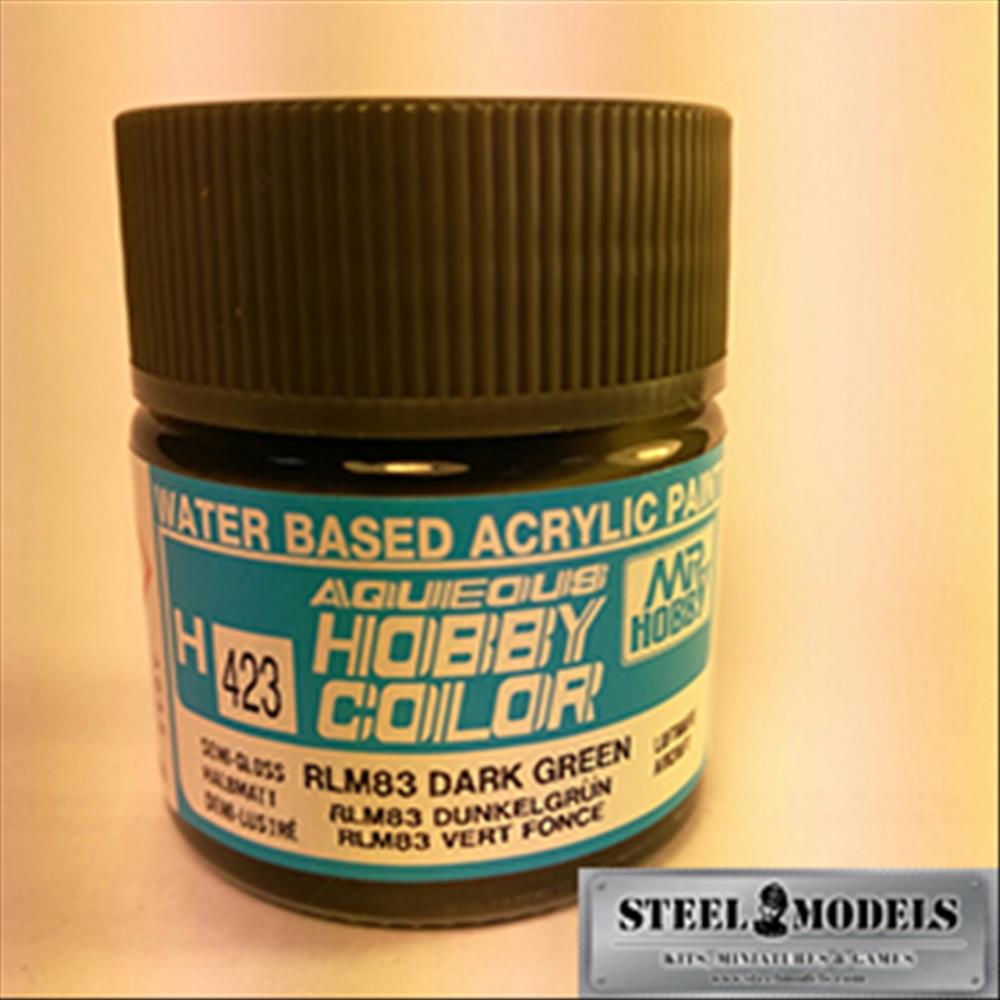 Mr Hobby -Gunze Aqueous Hobby Colors (10 ml) RLM83 Dark Green | Steel ...