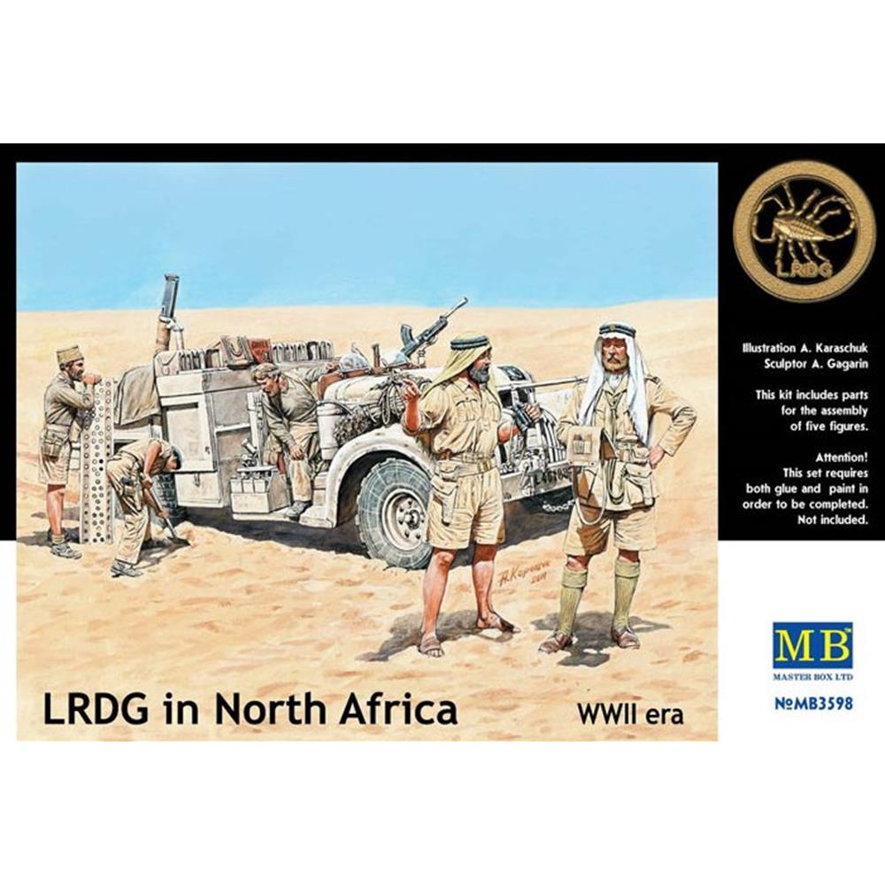 MASTER BOX: 1/35 LRDG in North Africa WWII (5 fig.) | Steel Models