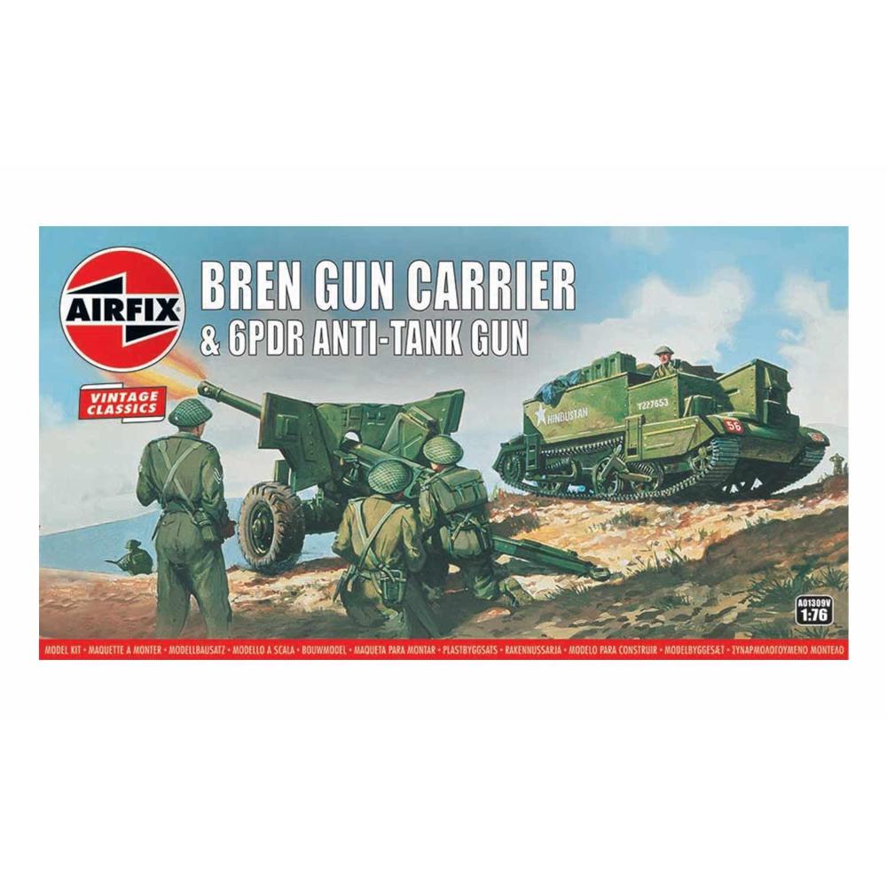 Airfix: 1:76 Scale - Bren Gun Carrier & 6PDR Anti-Tank Gun | Steel Models