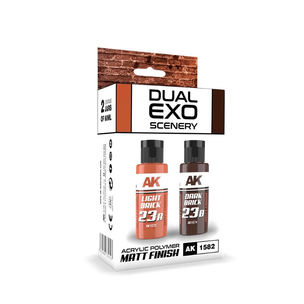 AK Interactive: LIGHT BRICK & DARK BRICK DUAL EXO Set | Steel Models