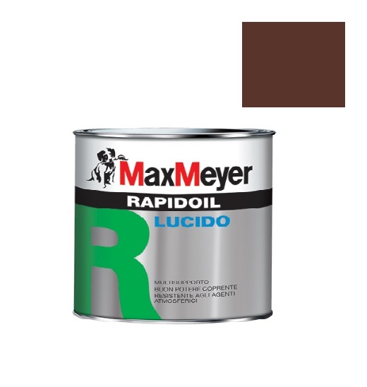 SMALTO A SOLVENTE MARRONE CIOCCOLATO RAL 8017 LT. 0,375 Rapidoil lucido ...