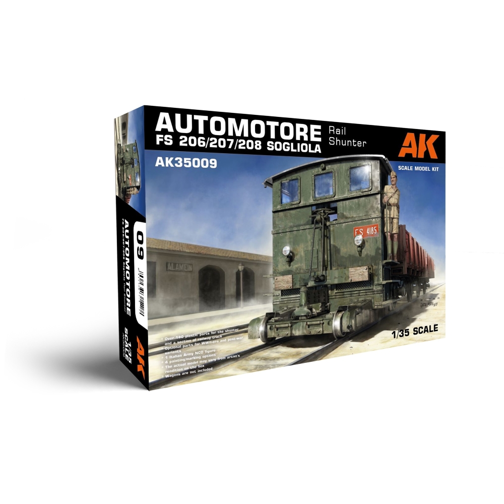 AK INTERACTIVE: 1/35; Automotore Fs 206/207/208 Sogliola Rail Shunter ...