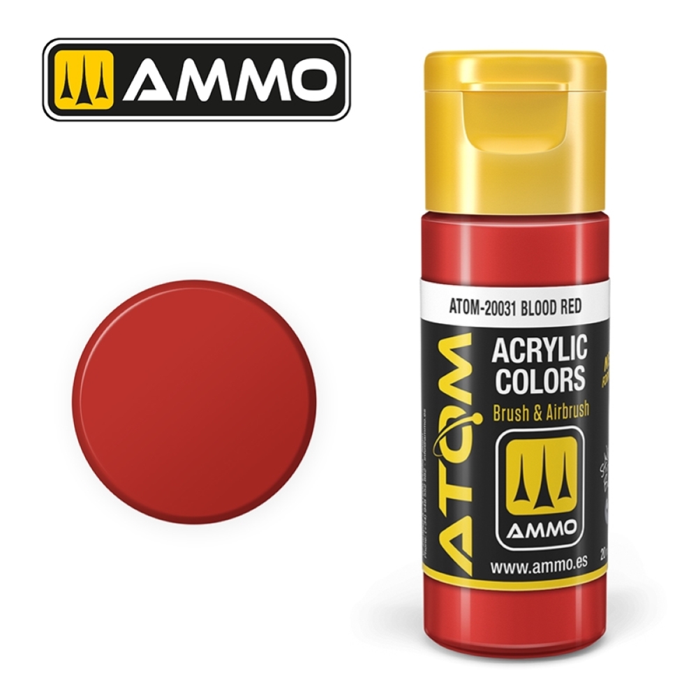 ATOM by Ammo of Mig COLOR Blood Red , pittura acrilica da 20ml | Steel ...