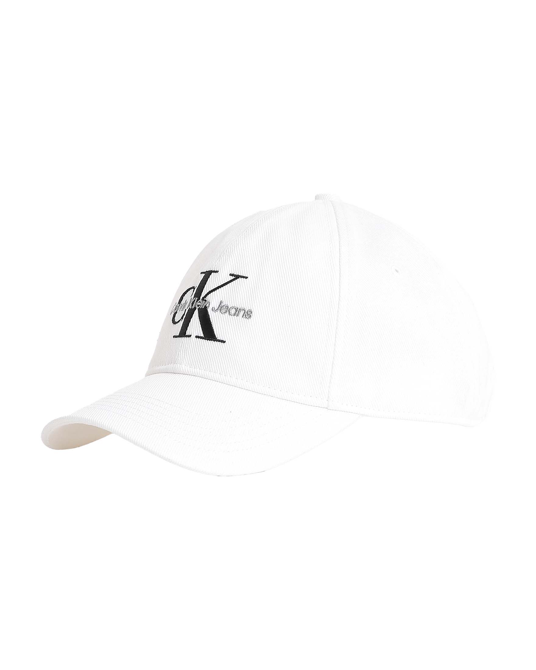 Berretto baseball bianco in tessuto diagonale di cotone con maxi logo ...