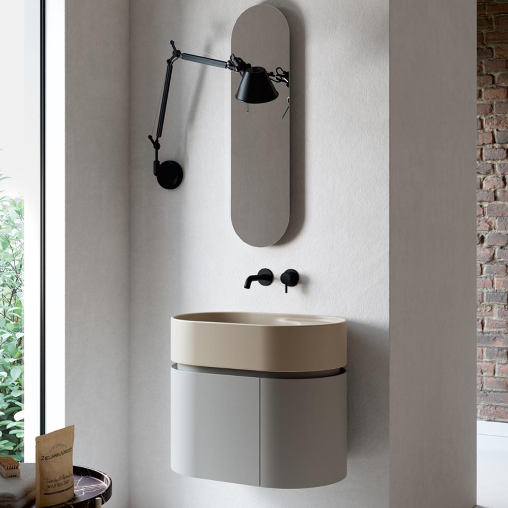 Mobile lavabo compatto Mini Living Ovale Nic Design | Gaia Interni di ...