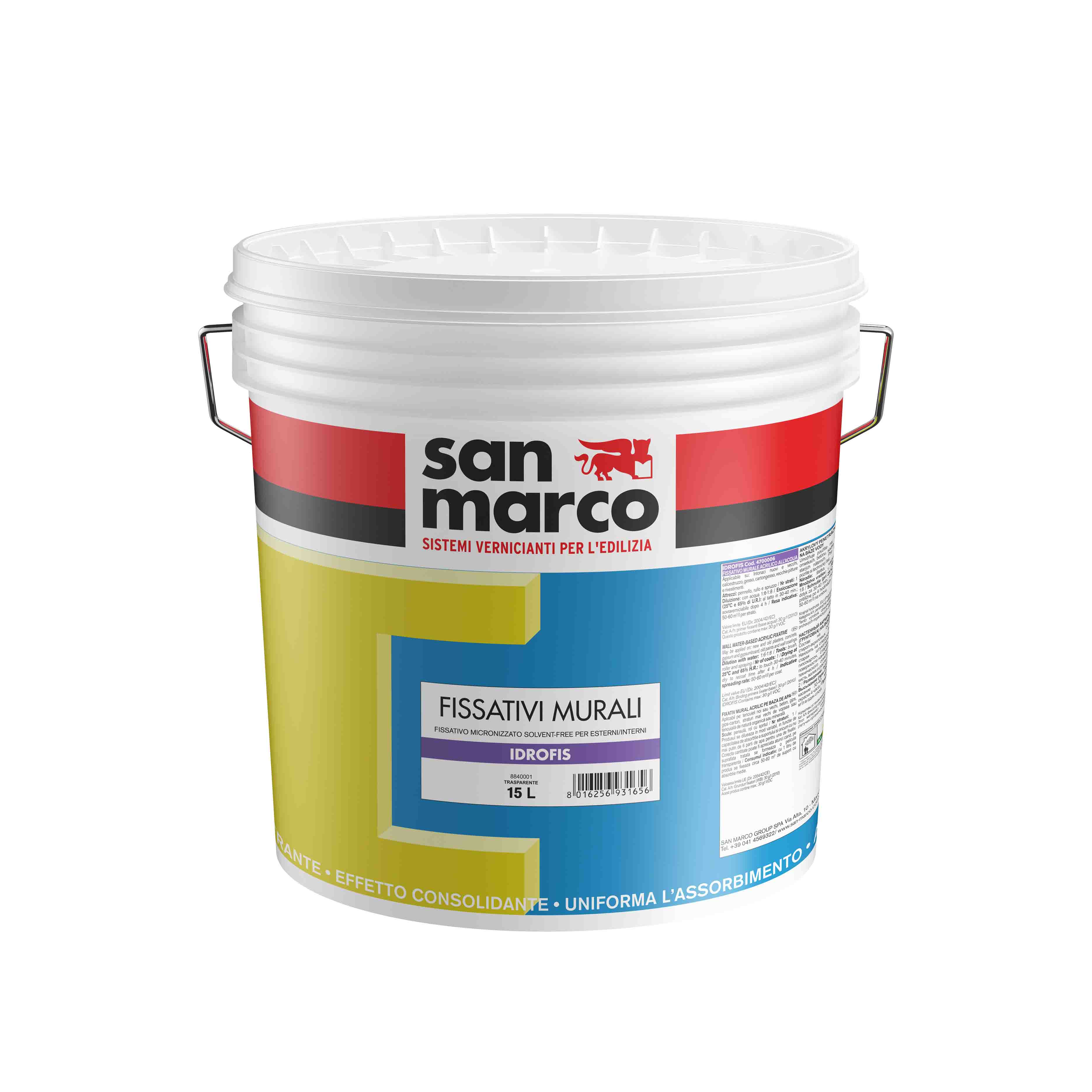 Water-based acrylic wall fixative | San Marco | EN