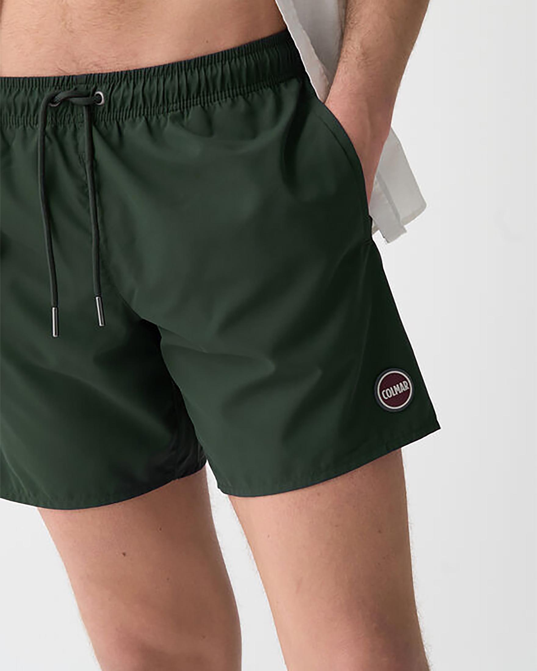 Boxer mare Colmar Originals verde militare con logo bollo