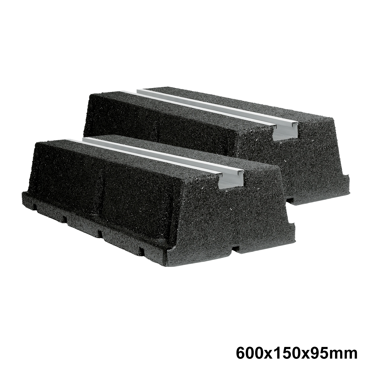 Pair of 60 cm ECO-BLOCK Anti-vibration Floor Bases, Load Capacity 1000 ...
