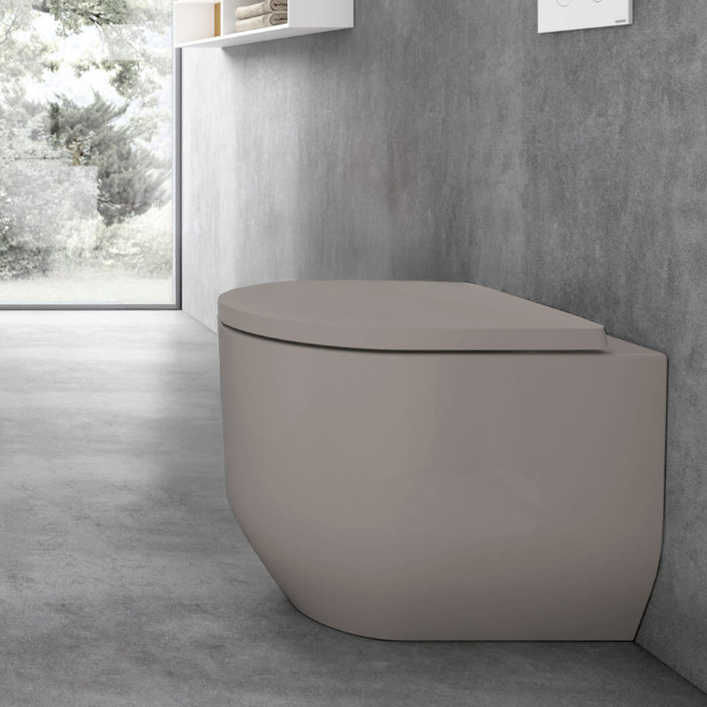 Stino Hafro Ceramic Matt Sand Floor Standing Toilet | Gaia Interni