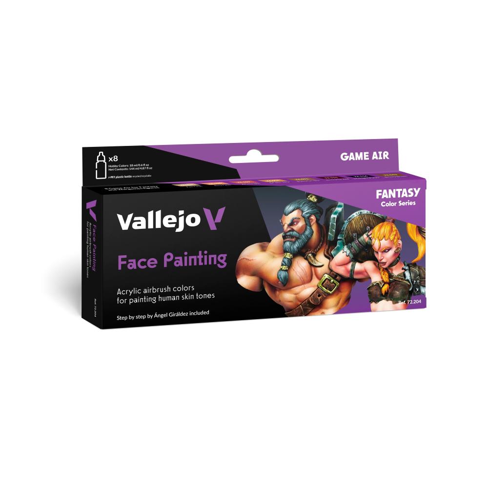 Vallejo Game Air Face Painting by A.Giraldez - Set 8 colori da 18ml ...