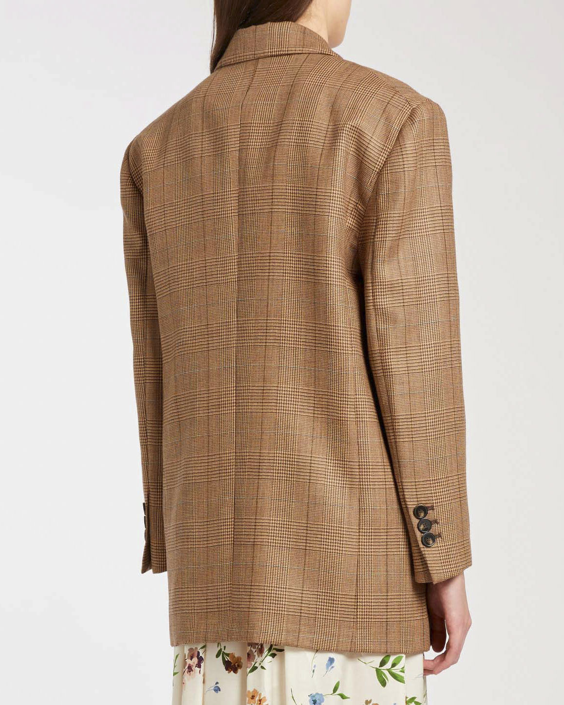Blazer over in pura lana Marella in color cammello a fantasia principe ...
