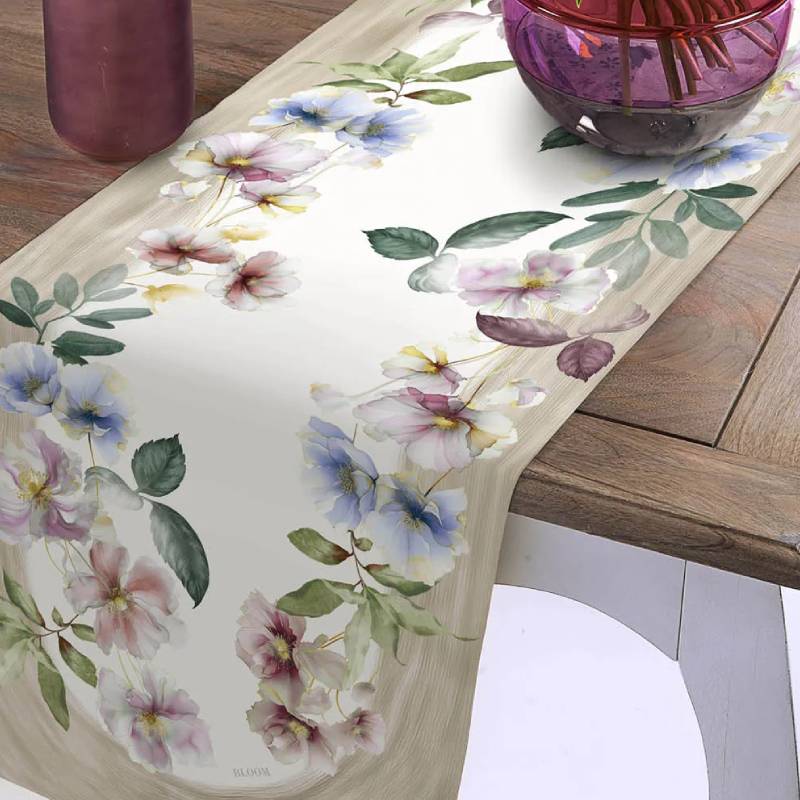 TESSITURA RANDI | Runner Bouquet floreale per una tavola raffinata
