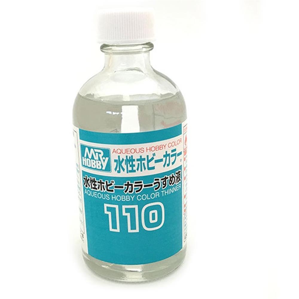 GUNZE: T-110 Mr. Aqueous Hobby Color Thinner 110 (110 ml) | Steel Models