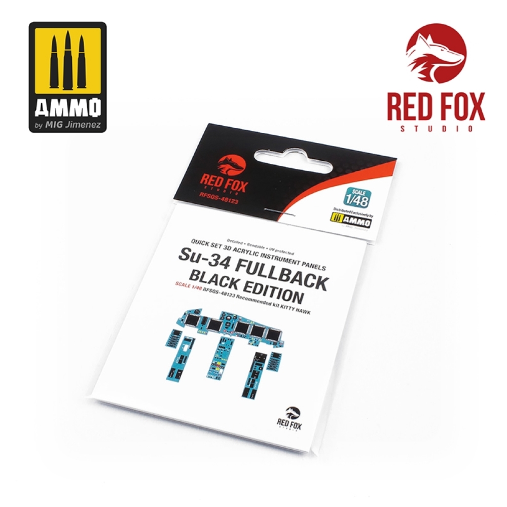 Red Fox Studios: 1/48 Su-34 Fullback Black Edition (for Kitty Hawk kit ...