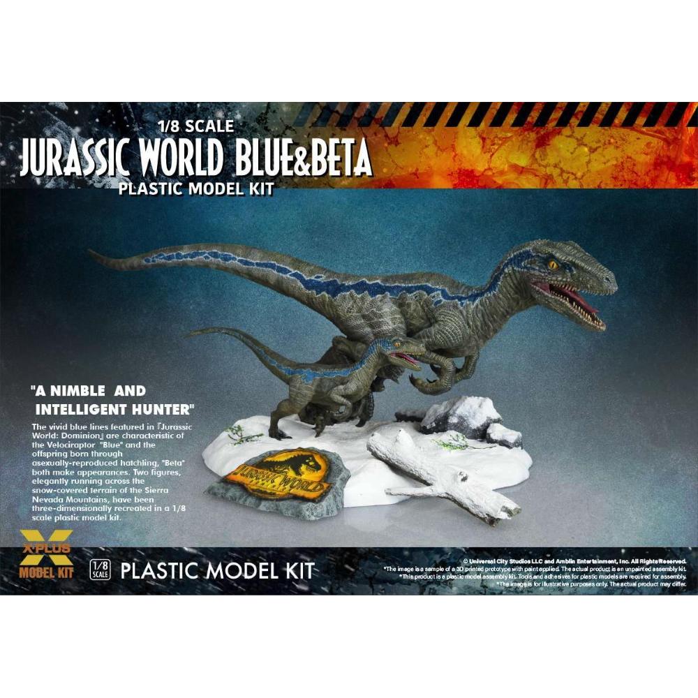 XPLUS: Jurassic World Dominion - VELOCIRAPTOR BLUE&BETA Modelkit (40cm ...