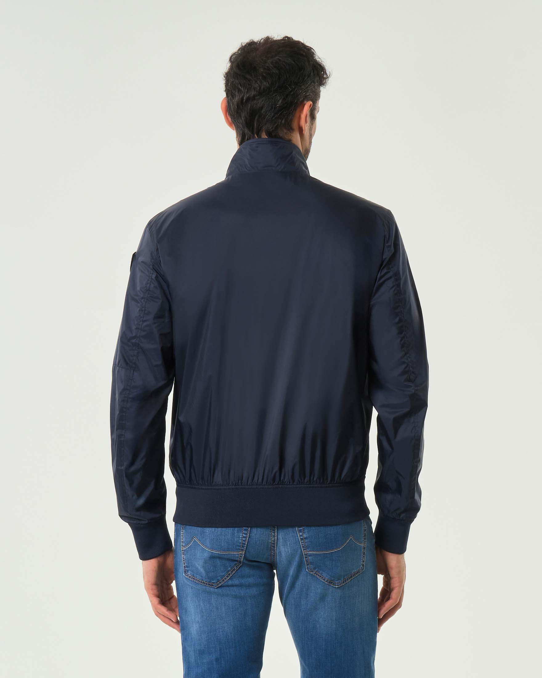 Bomber Blauer in leggero nylon micro ripstop blu | Pellizzari