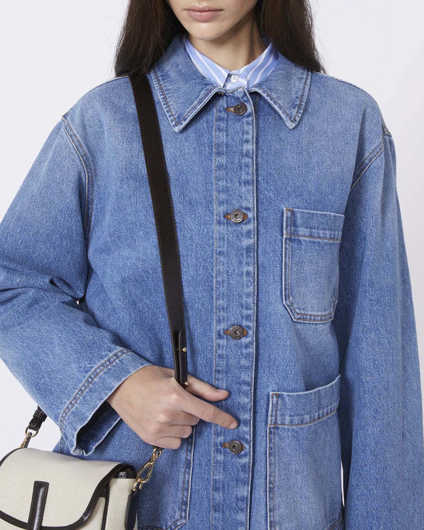Shacket in denim dal lavaggio medio Weekend Max Mara in puro cotone con ...