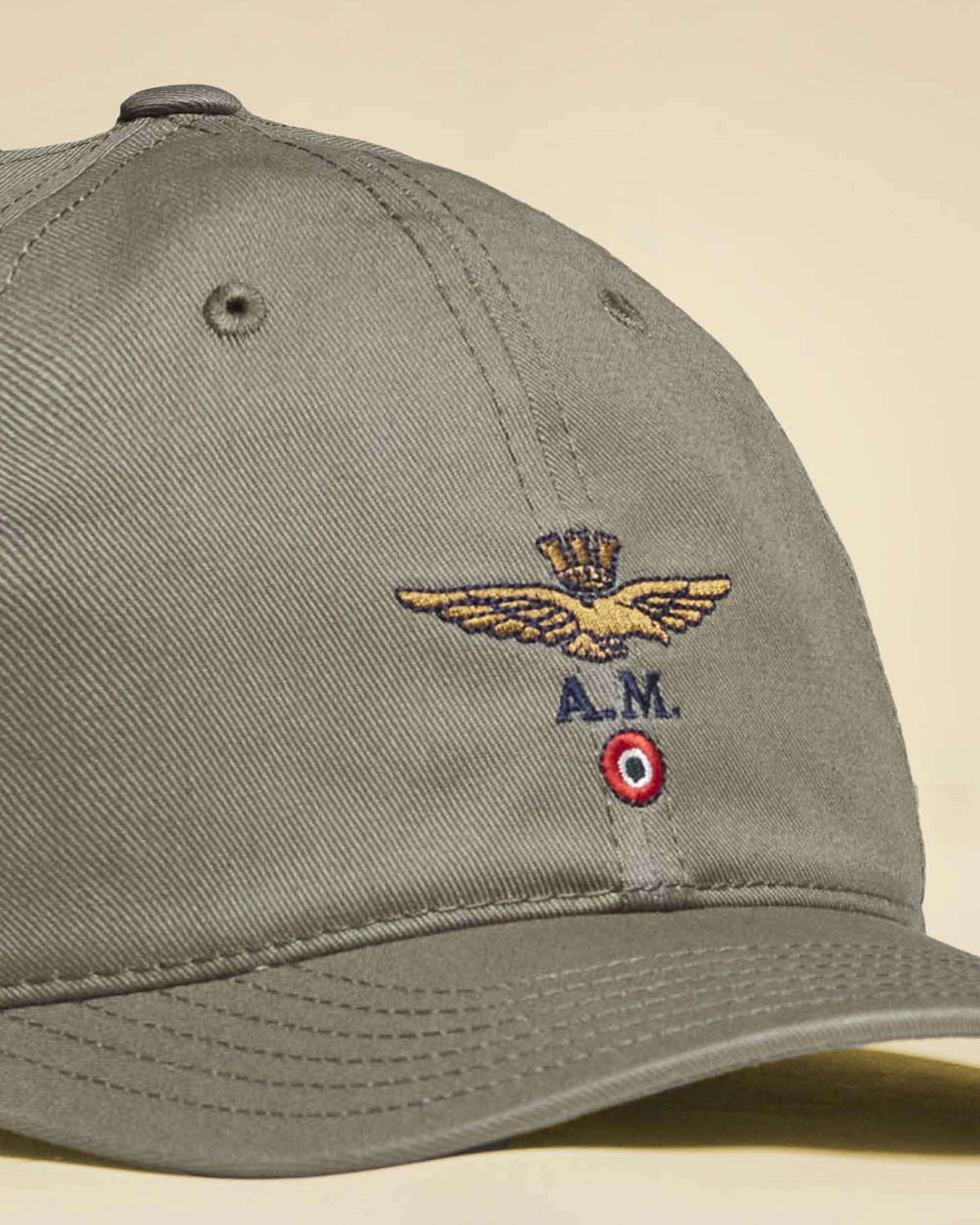 Berretto baseball Aeronautica Militare verde militare in cotone con ...